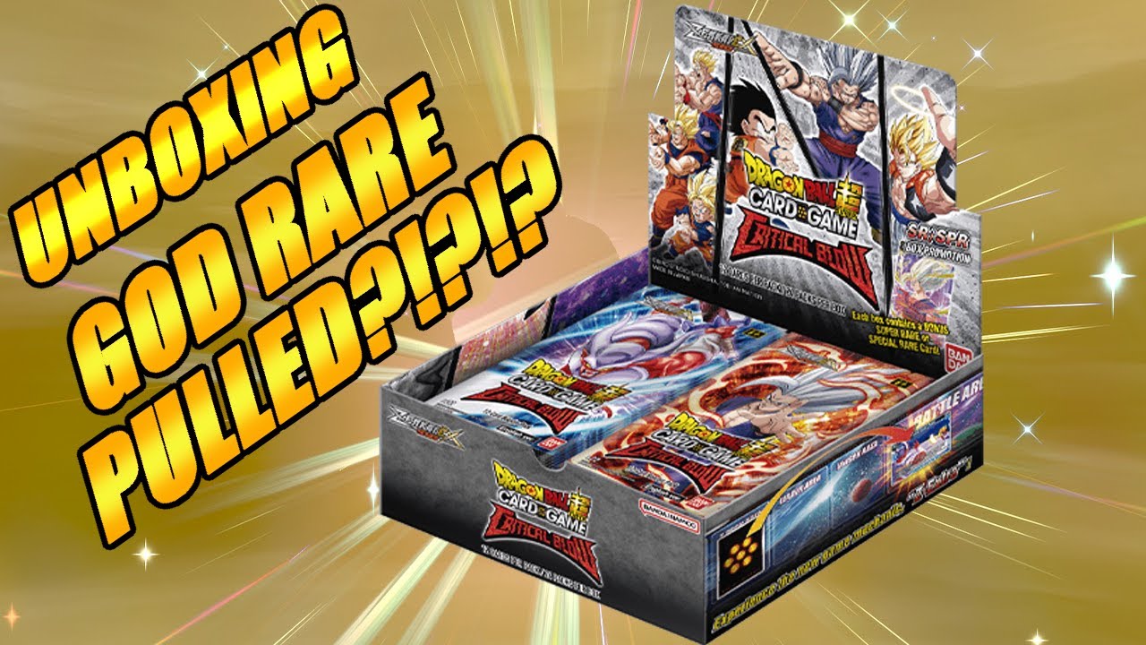 DID WE JUST PULL A GOD RARE?!?!? // DBS Critical Blow Unboxing - YouTube