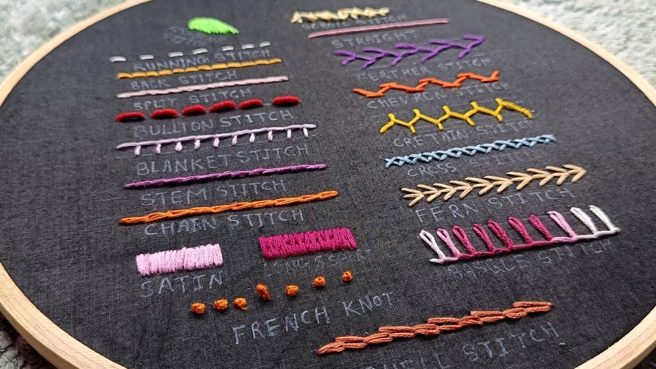 20 Most Important Hand Embroidery Stitches That Everyone Must Learn ...