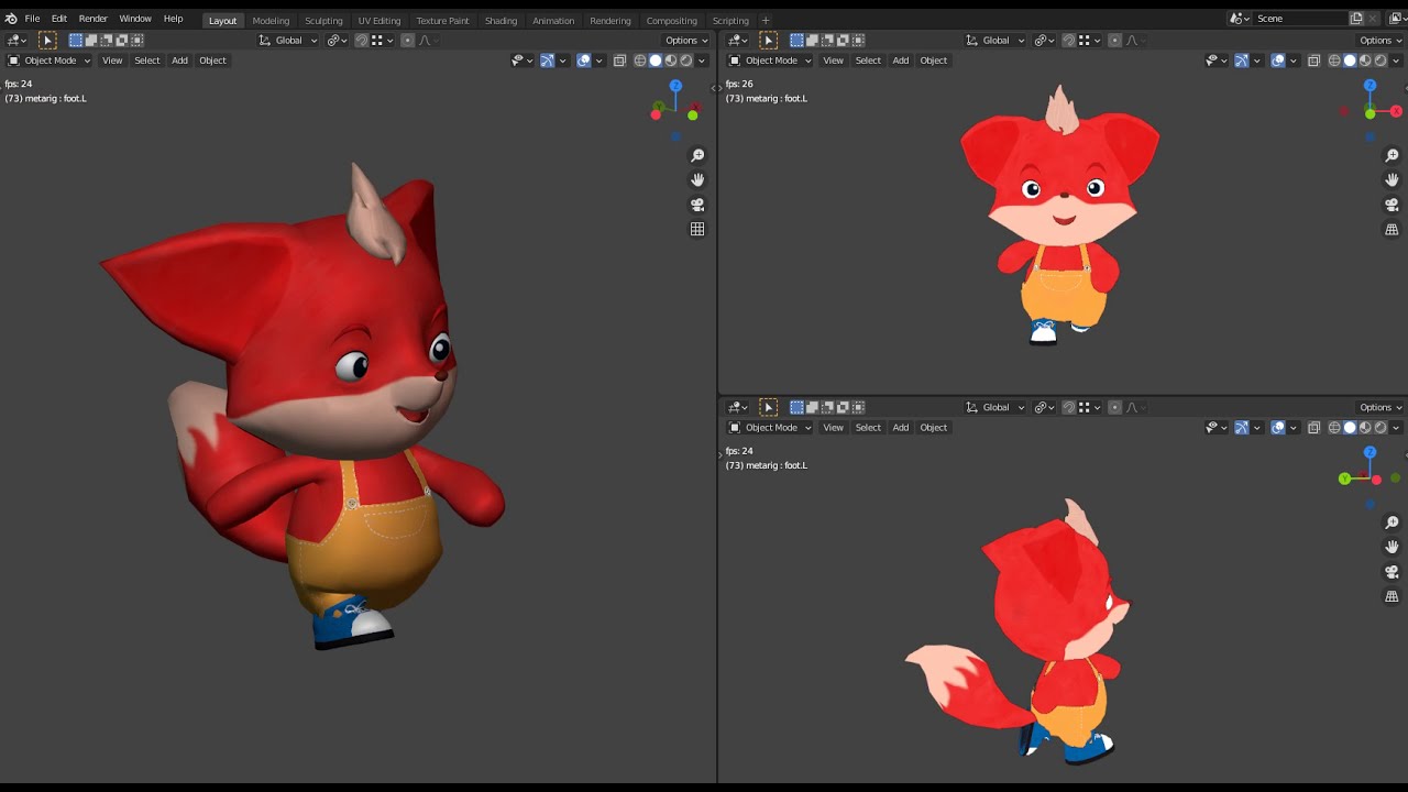 Cute Fox Model | Blender - YouTube