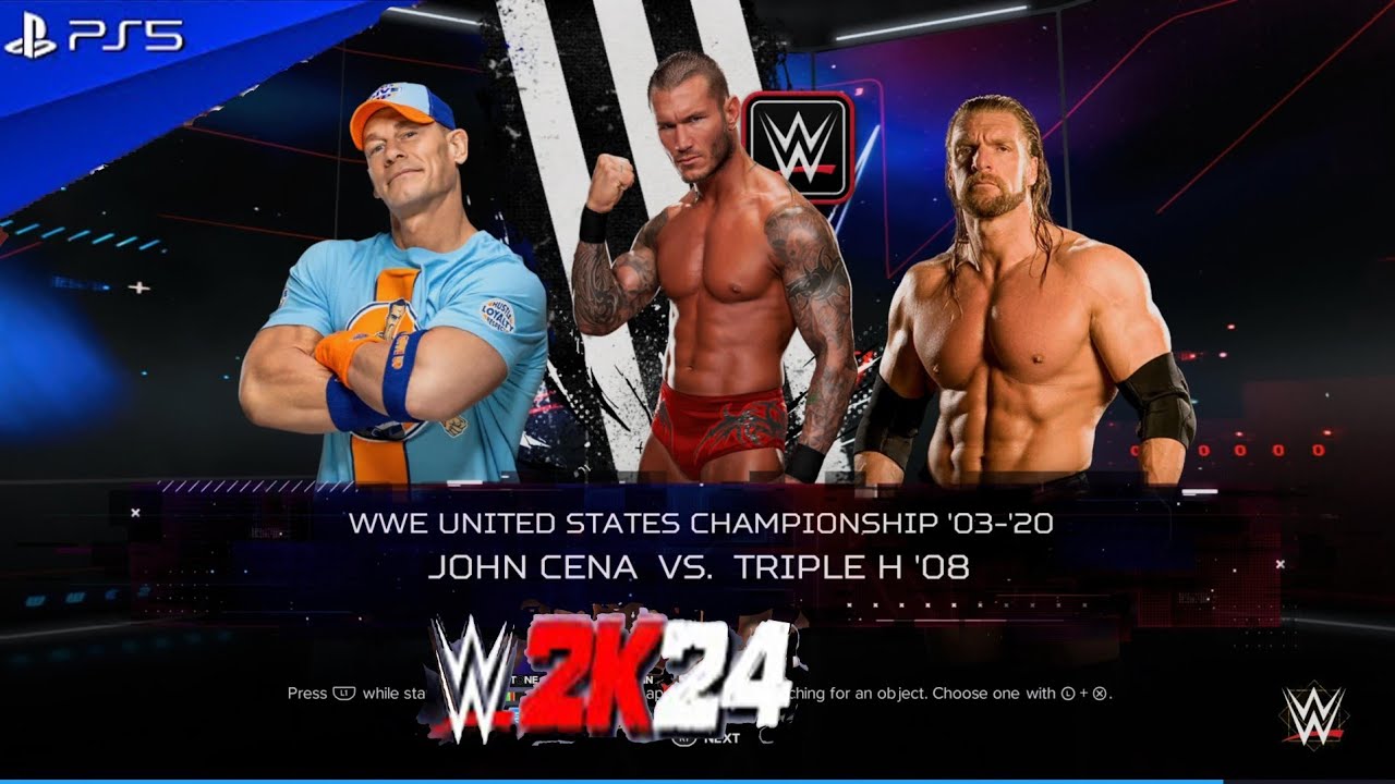 WWE 2K24- JOHN CENA VS HHH | SPECIAL GUEST REFREE"ORTON"| WWE 2K24 ...
