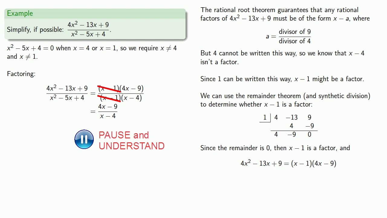Rational Expressions Simplified Simplification YouTube rational-expressions-simplified-simplification-youtube