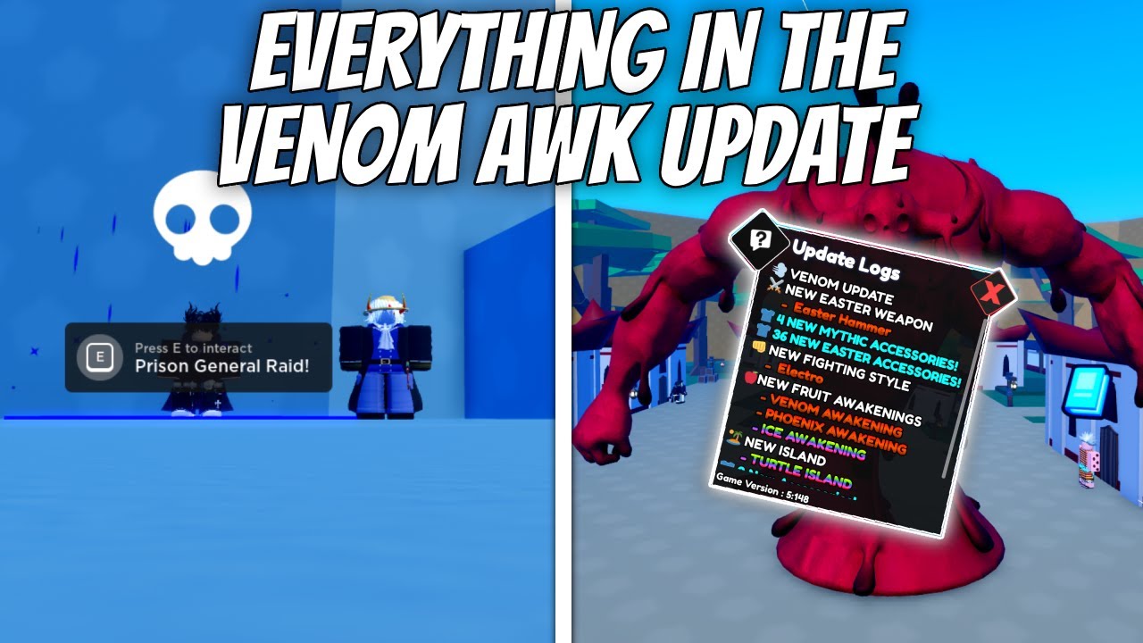 EVERYTHING IN THE VENOM AWK UPDATE (One Fruit Simulator) - YouTube