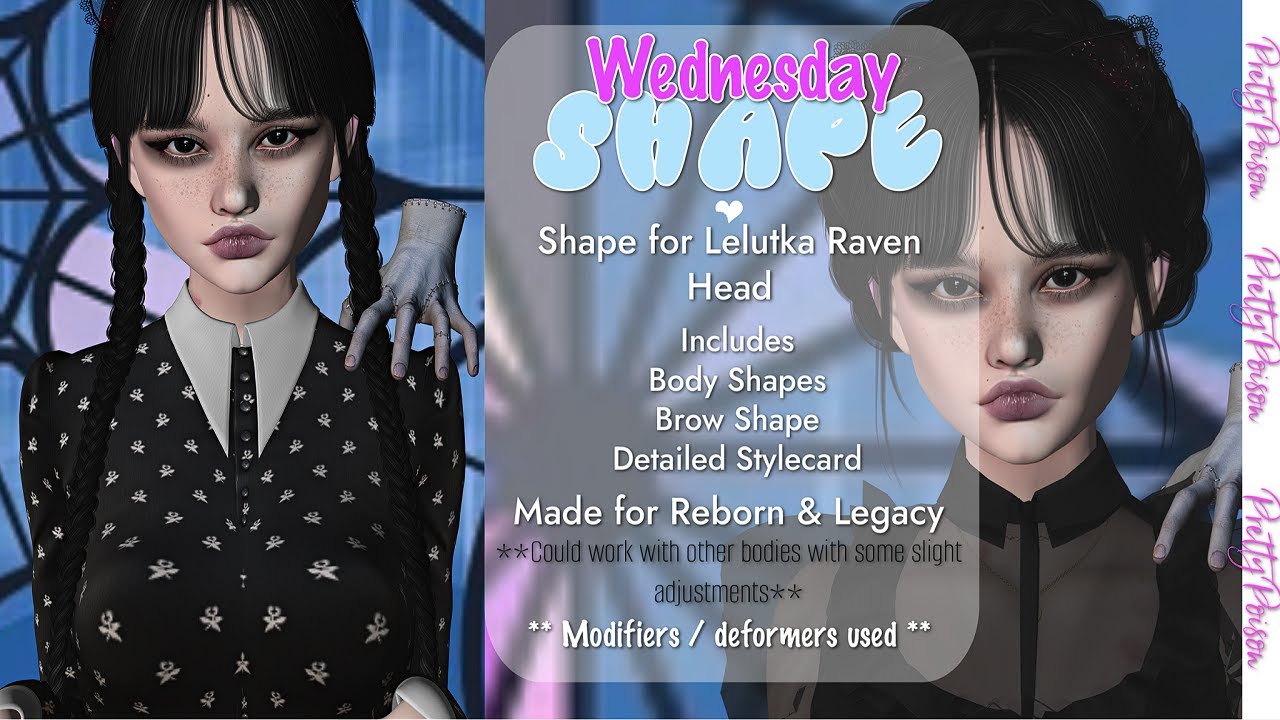 Second Life | Pretty Poison Store | New Wednesday Shape - YouTube