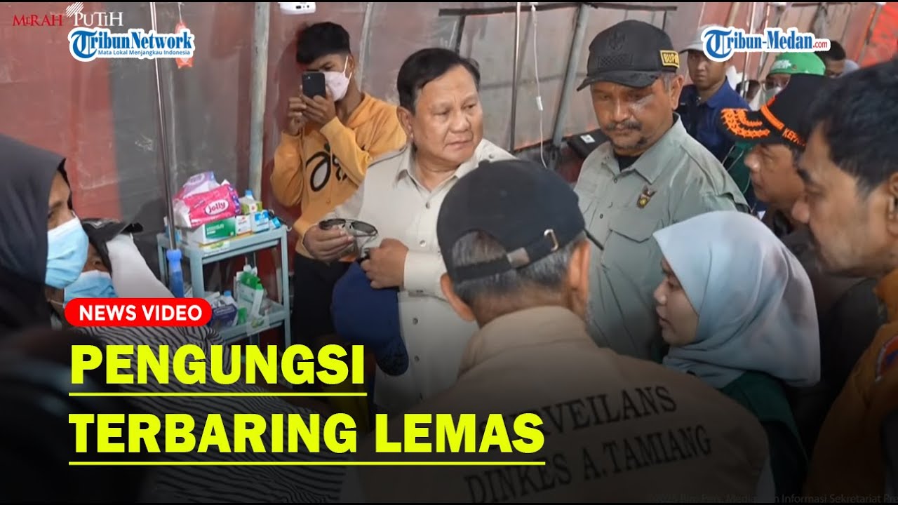 Prabowo Datangi Pengungsi yang Terbaring Lemas di Posko Aceh Tamiang - YouTube