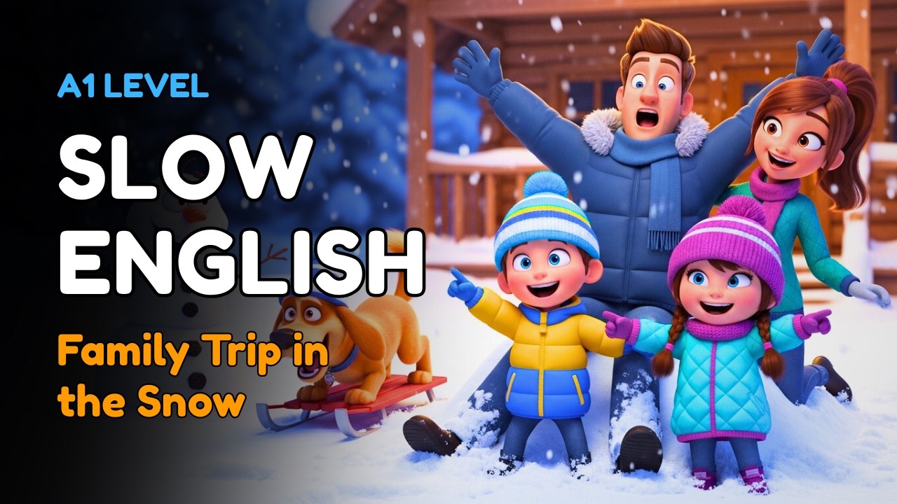 The Amazing Family Trip to the Snow! ️ | Easy English Listening ...