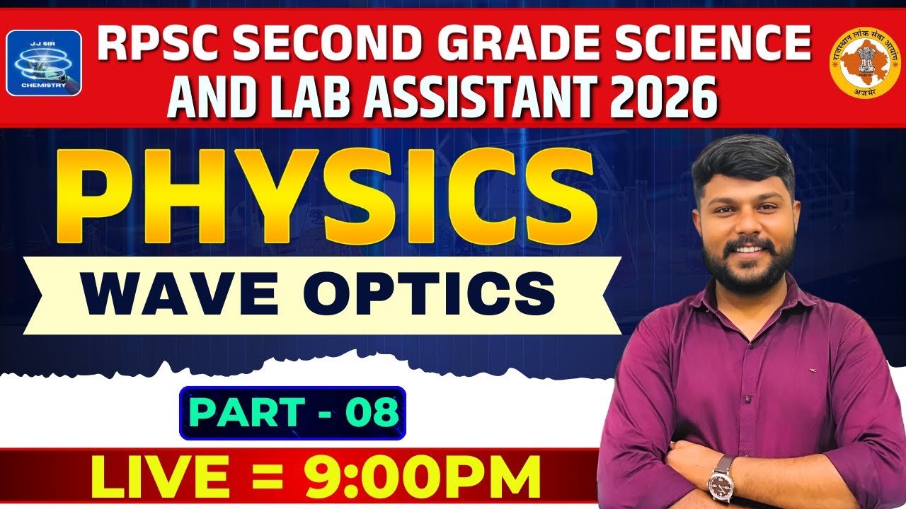 RPSC 2nd Grade Science & Lab Assistant 2024: Physics - Wave Optics ...