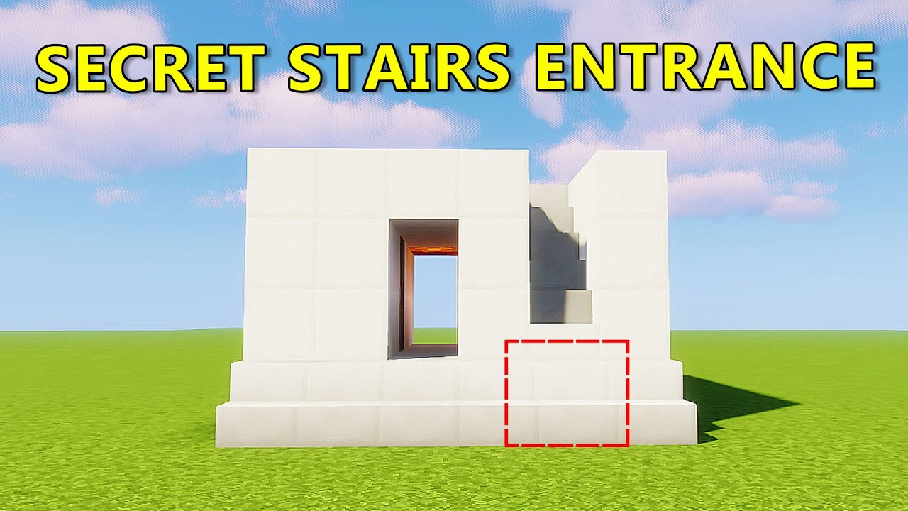 3+ Redstone Build (Secret Stairs Entrance) in Minecraft - YouTube