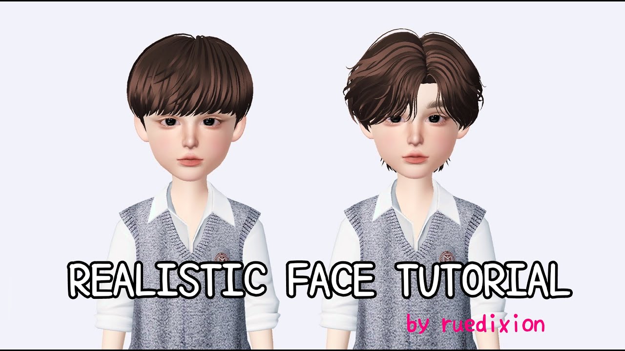 ZEPETO BOYS FACE | realistic face tutorial (character anak-anak) - YouTube