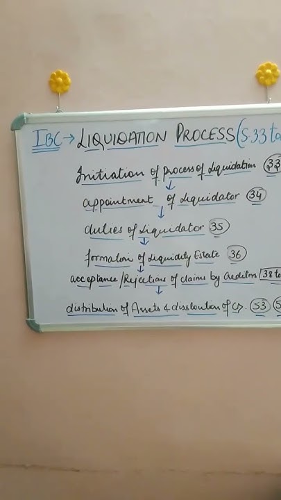 A FLOWCHART OF LIQUIDATION PROCESS UNDER IBC - YouTube