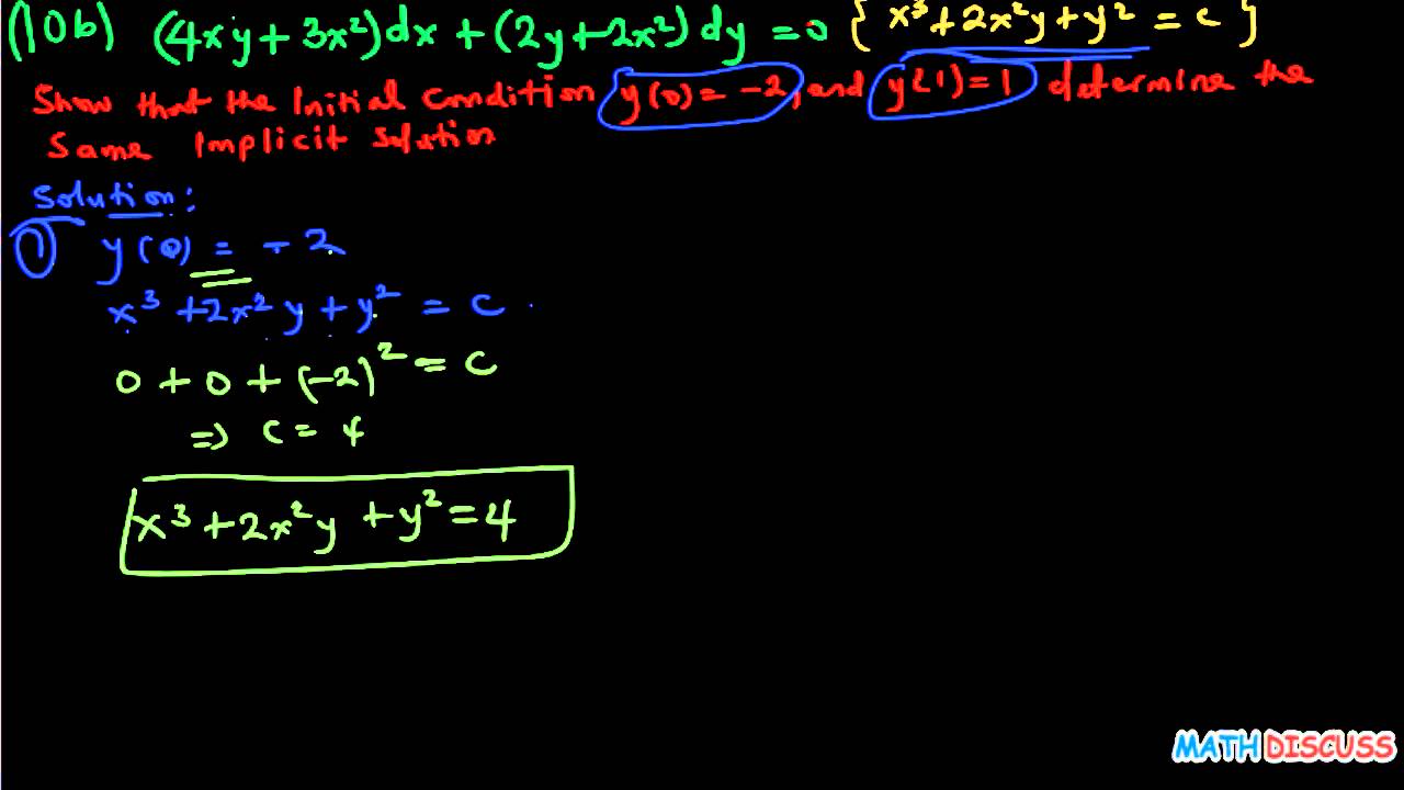 Proof that a differential equation is exact. (Complete proof!) [10 ...