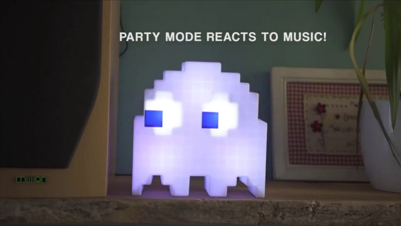 Pacman Ghost Light Table Lamp - 16 Color Options - Changes Colors to ...
