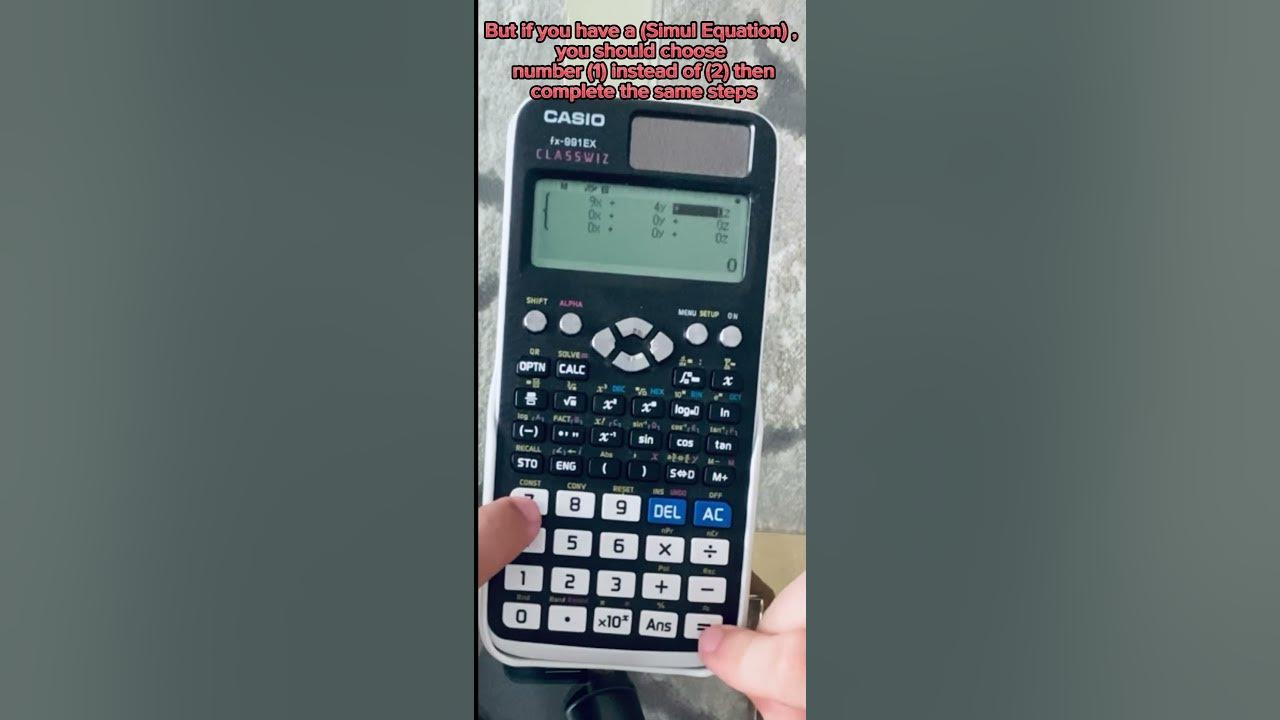 How to solve a polynomial and Simul equation using CASIO 991 - YouTube