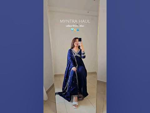 TOP 7 BLUE FESTIVE KURTA SETS FROM MYNTRA | ETHNIC WEAR FOR WOMEN | INDIAN SALWAR SUITS - YouTube