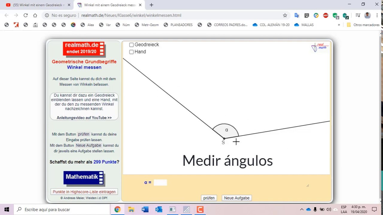 ¿CÓMO MEDIR ÁNGULOS USANDO 📝 EL CARTABÓN 📐 ? - YouTube