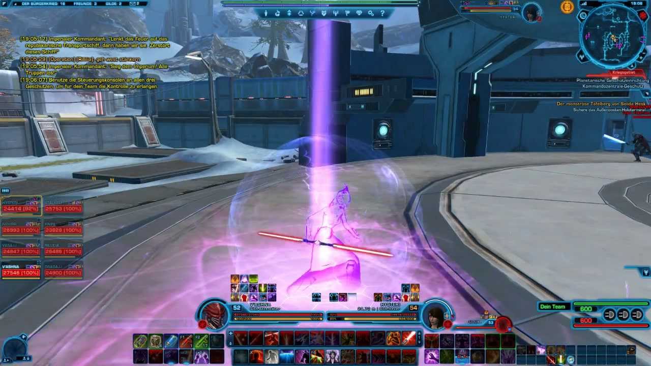 SWTOR PvP Assassin Tank LvL52 CivilWar #1 - YouTube