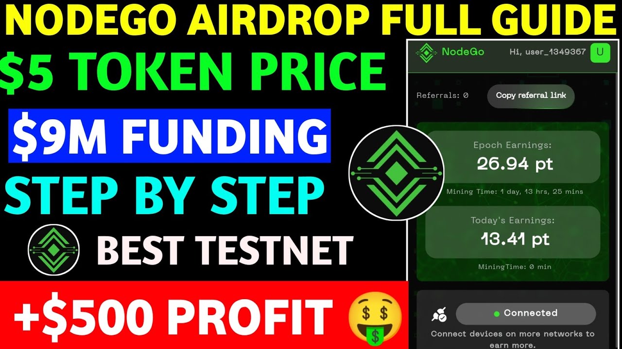 Nodego Airdrop Full Guide | Best Testnet Airdrop | Nodego Testnet ...