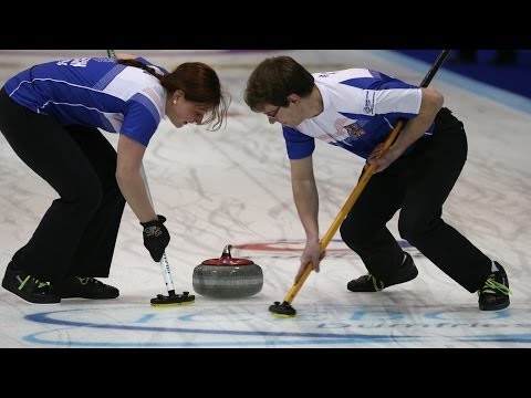 CURLING: SWE-CZE WCF World Mixed Doubles Chp 2014 - 1/4 Finals