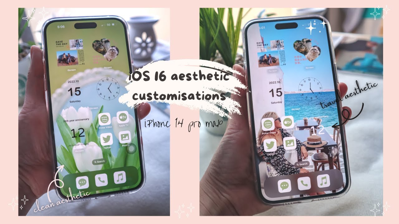 iPhone 14 iOS16 AESTHETIC CUSTOMISATION | EASY STEP BY STEP TUTORIAL ...
