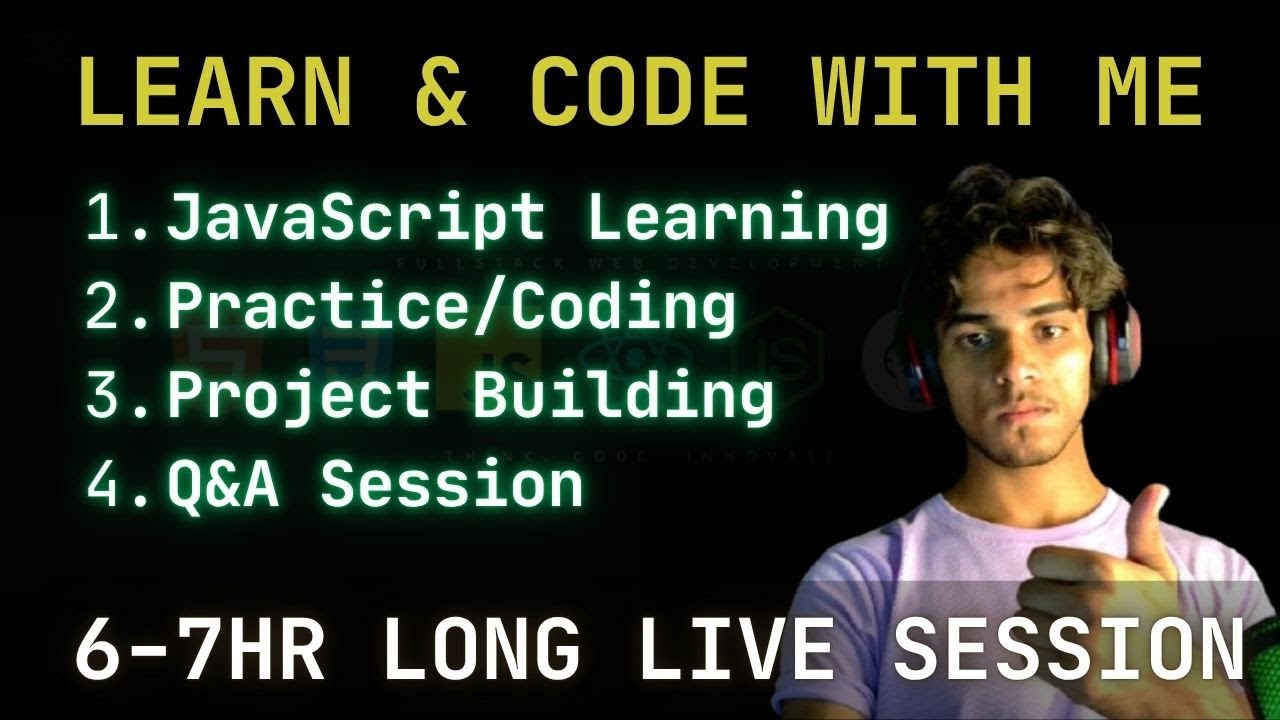 Full-Night Coding Session (8PM–3AM) 💻 | JavaScript Learning + Project ...