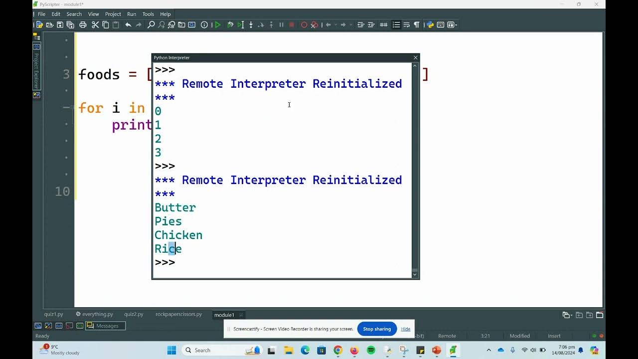List basics 2 - using the range method with a list - YouTube