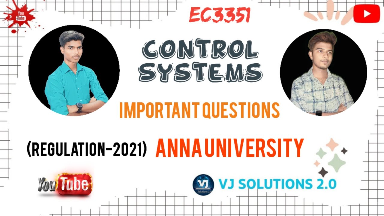 Control Systems Important Questions| EC3351 |R-2021 |#anna university ...