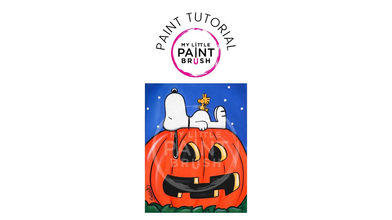 How to paint Snoopy and the great Pumpkin | Step by step paint class ...