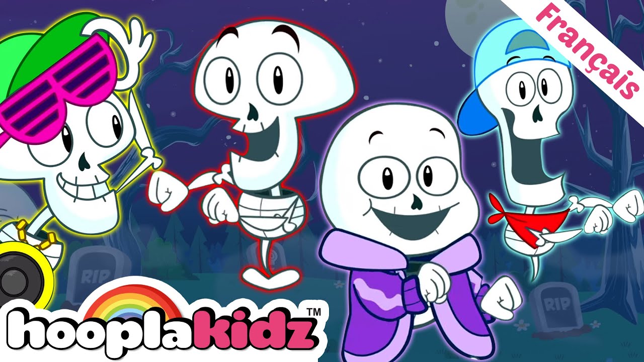5 squelettes fous | Chansons d'Halloween pour les enfants | HooplaKidz ...