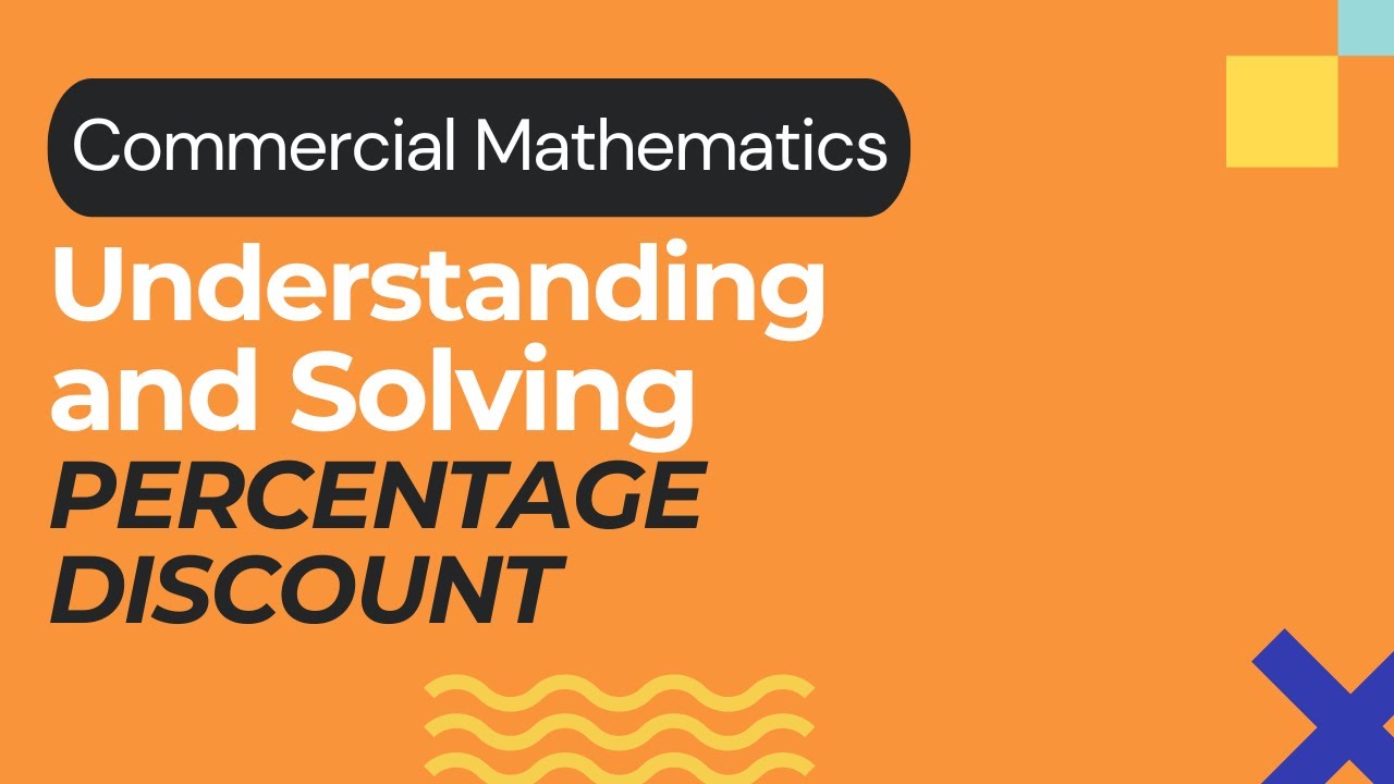 How to Solve Problems Involving Percentage Discount. - YouTube