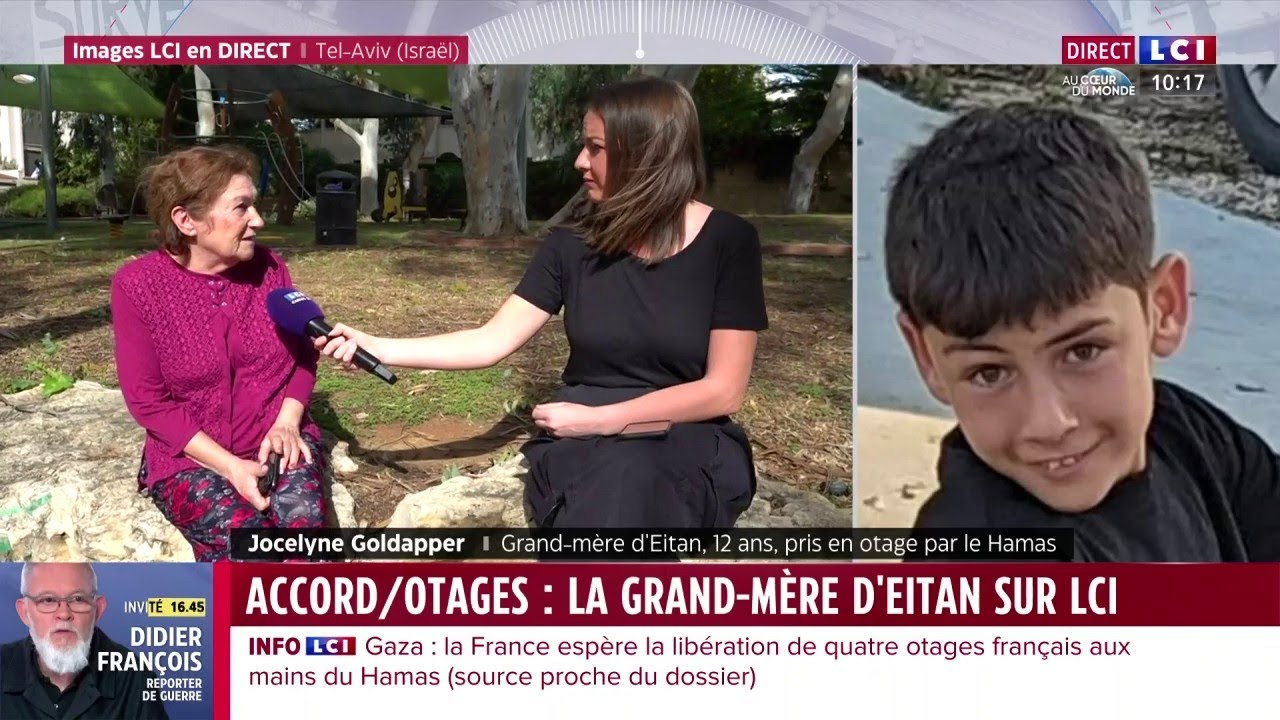 "J'ai un peu d'espoir" : la grand-mère d'Eitan, otage du Hamas, sur LCI ...