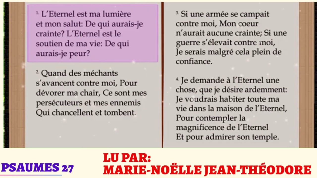 PSAUMES 27 | Le triomphe de la foi - YouTube