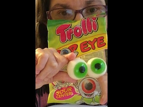ASMR GUMMY Trolli EYEBALLS JELLY COLORFUL RAINBOW 🌈 CANDY WHISPERING ...