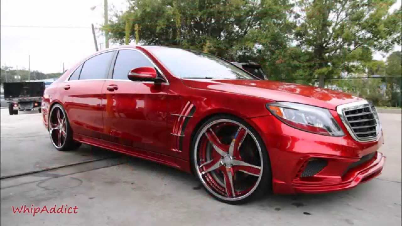 WhipAddict: Big Money Dig's Kandy Red 2015 Mercedes Benz S550 on 24 ...