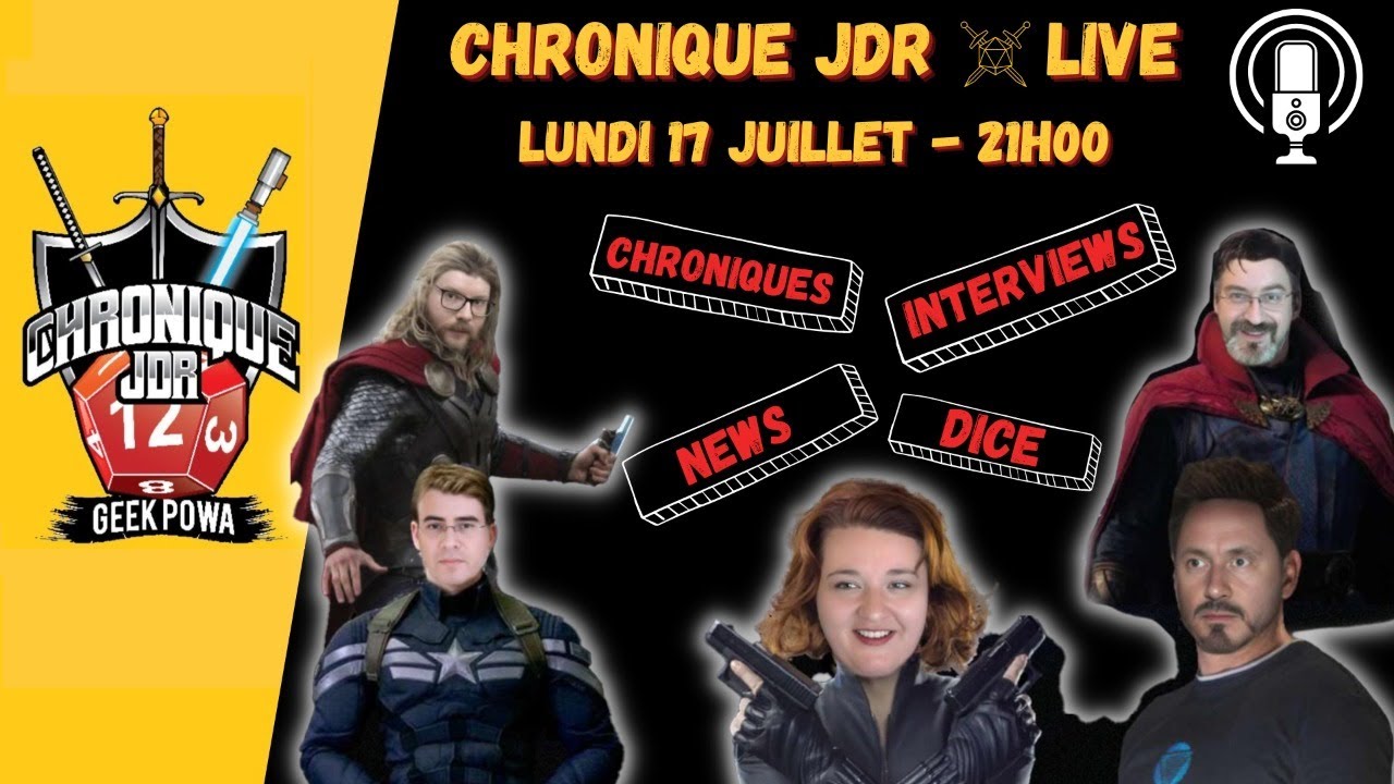 Chronique #jdr live 🎲🎙️🐲 17 juillet, #jdr Fonds Patrimonial du Jeu # ...