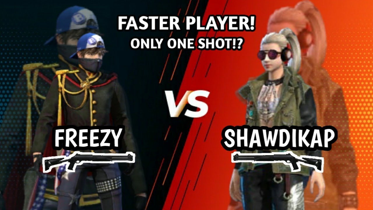 FREEZY VS SHAWDIKAP,FASTER PLAYER, ONLY ONE SHOT!🔥 - YouTube
