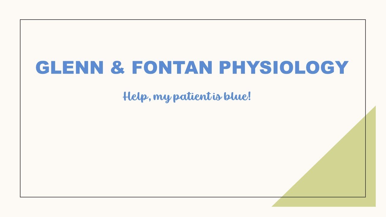 Management of hypoxia following the Glenn or Fontan operation - YouTube