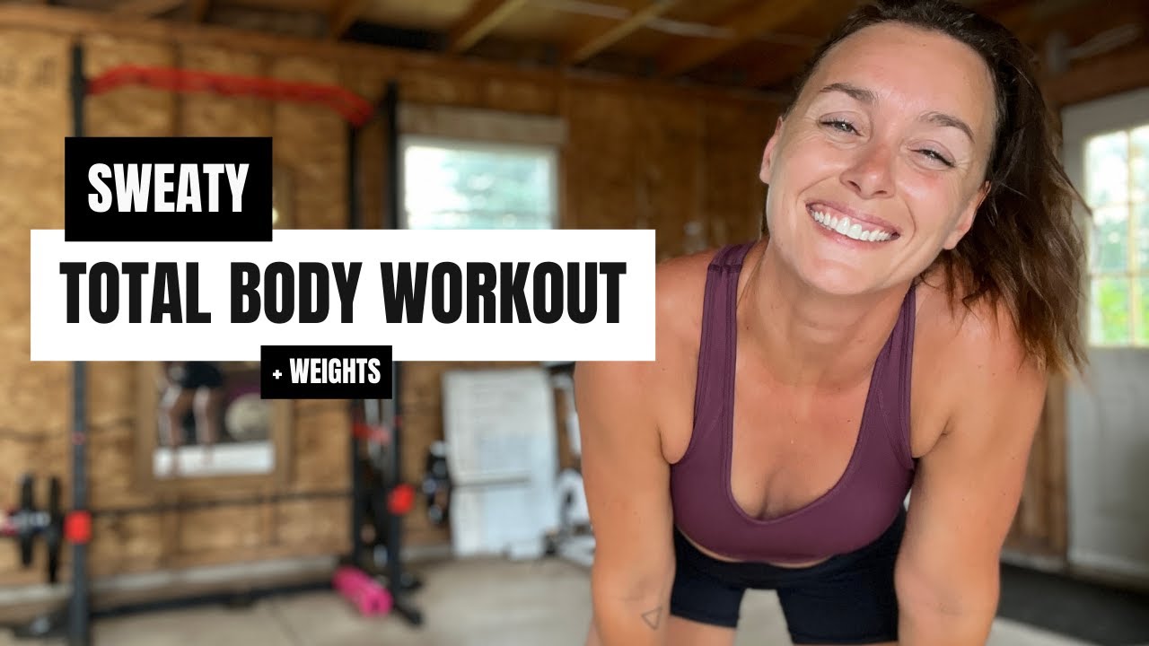 💦 Super Sweaty Total Body Workout with Weights 🥵 #onlineworkouts # ...