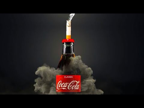 A COCA-COLA FUMOU UM CIGARRO INTEIRO - YouTube