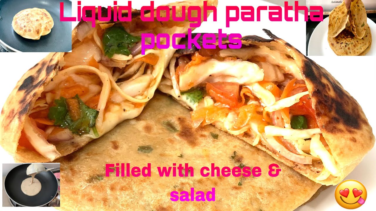Very Tasty & Healthy Liquid dough paratha pockets filled with cheese ...