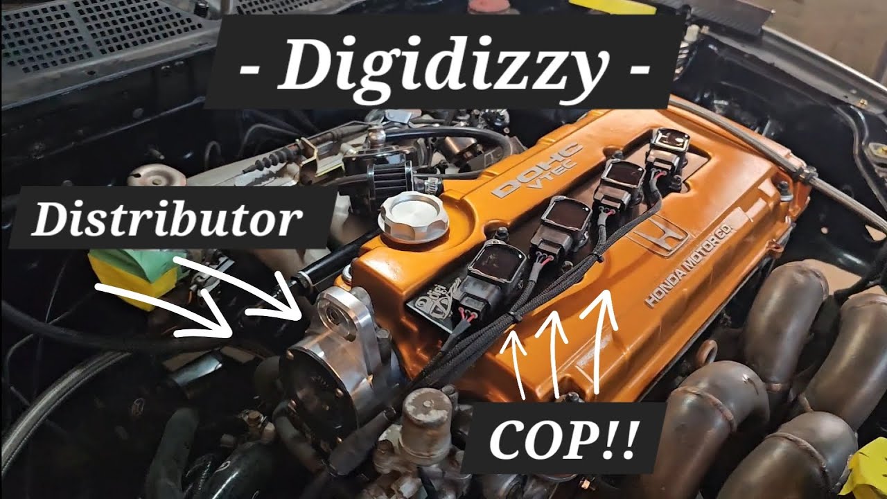 B series vtec turbo build pt 9 - DigiDizzy coil on plug conversion install + Update - YouTube