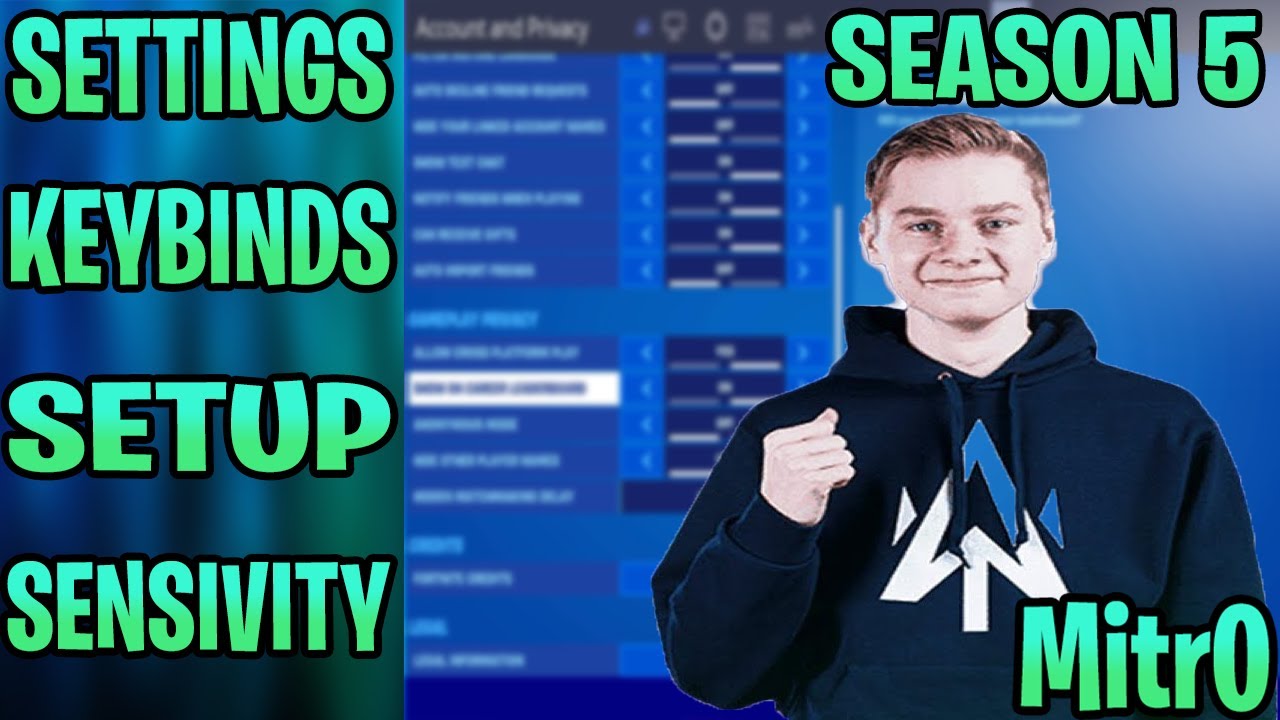 Mitr0 *NEW* Sensitivity and Keybinds Chapter 2 Season 5 ! - YouTube