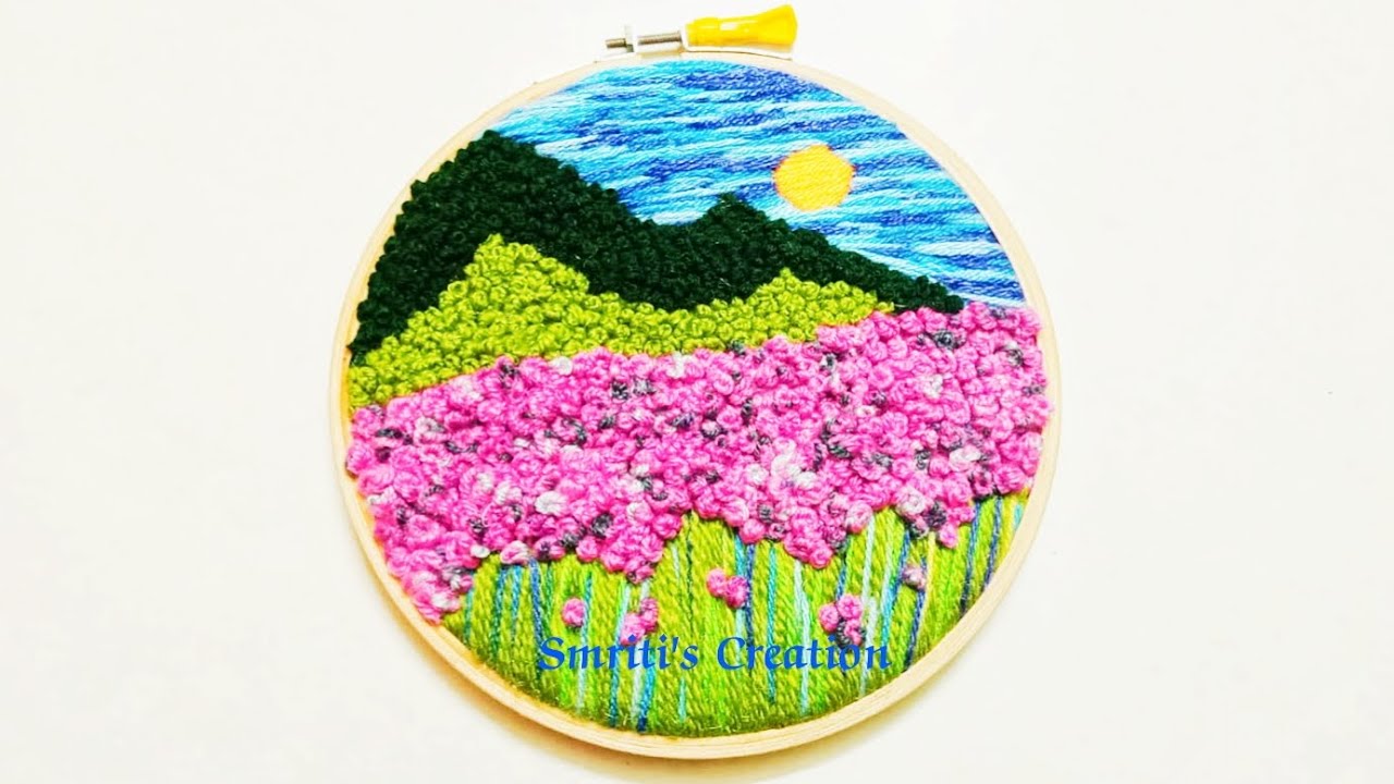 How to make wonderful nature by Hand embroidery । Step by step easy ...