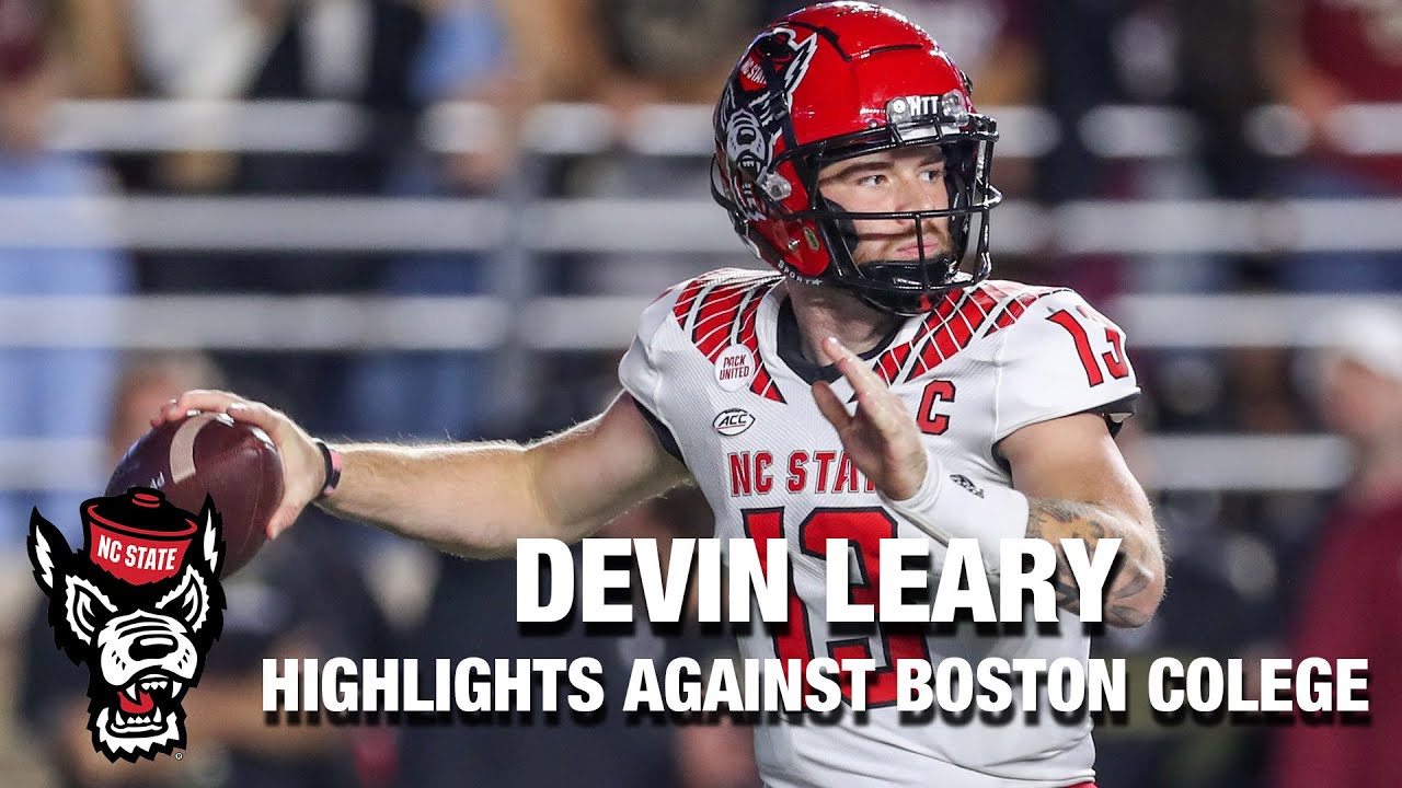 NC State QB Devin Leary Highlights Against Boston College - YouTube