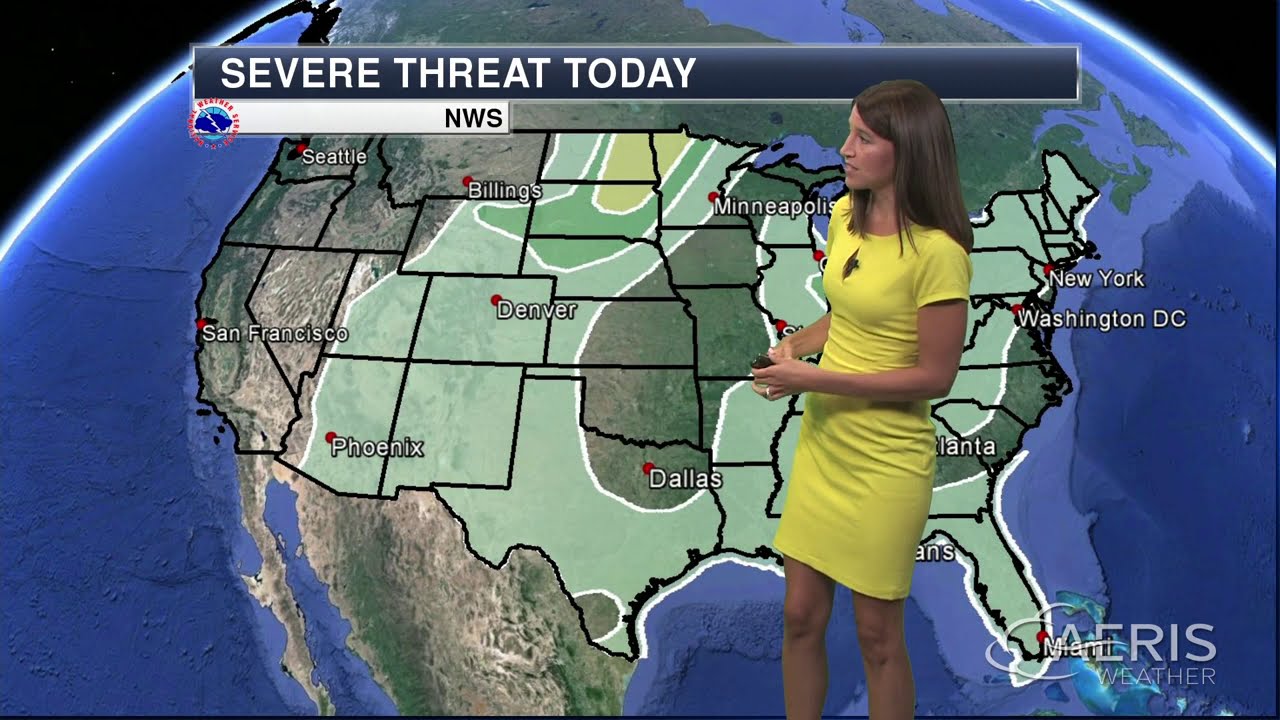 Gretchen Mishek Weather Brassier Bustin' Yellow Dress Nice Rear - YouTube