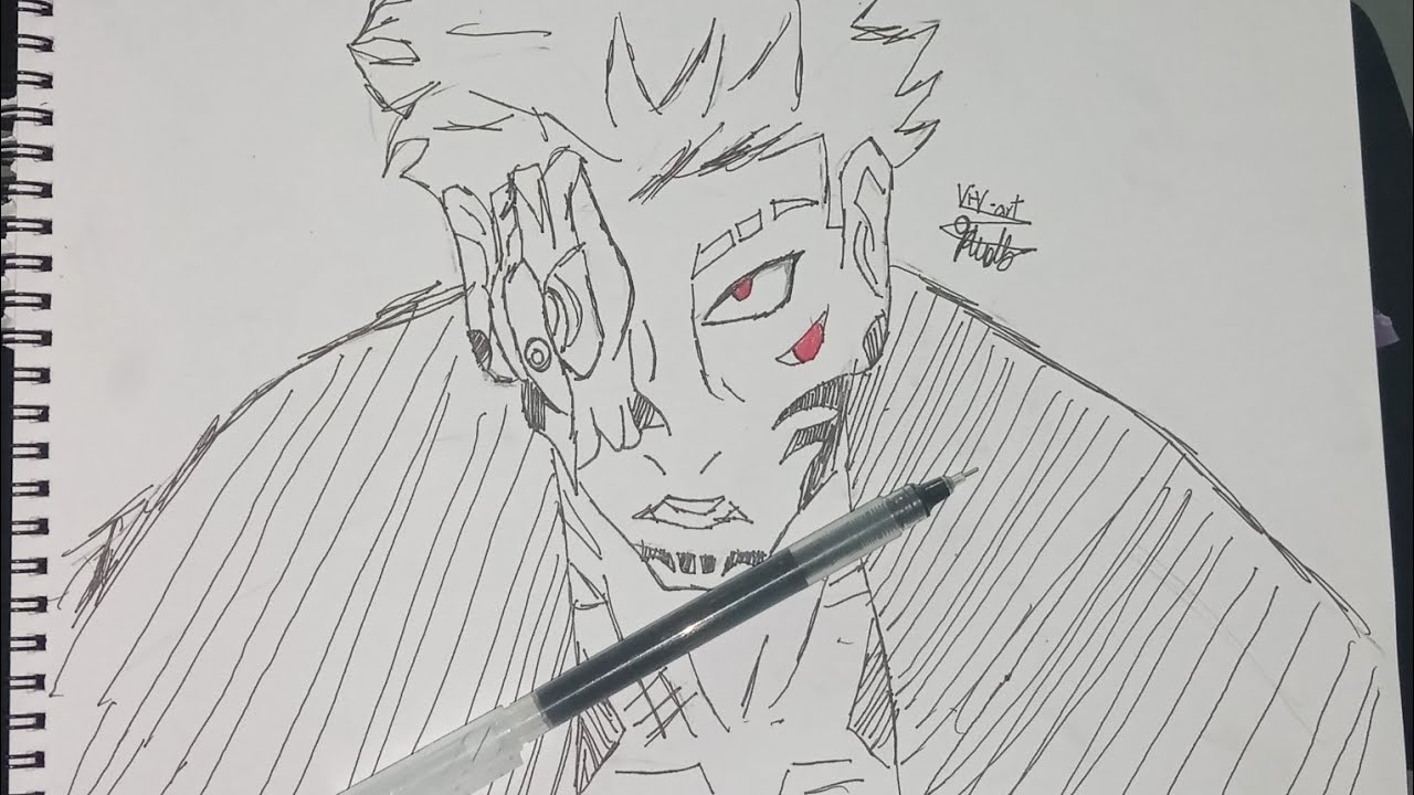drawing sukuna true form - YouTube
