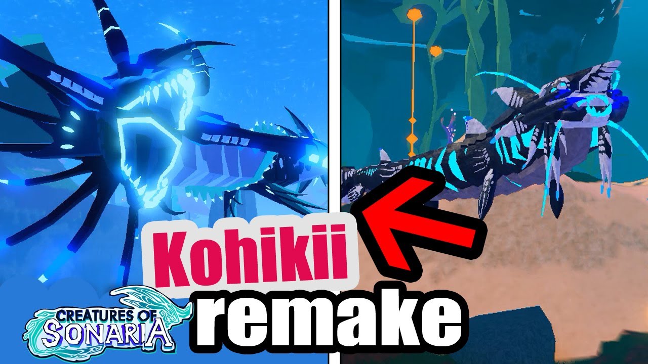 Kohikii remake creatures of sonaria roblox - YouTube