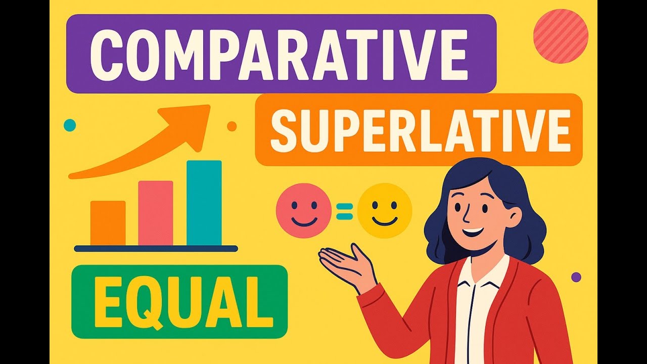 Comparative, Superlative, and Equal Adjectives in English - YouTube