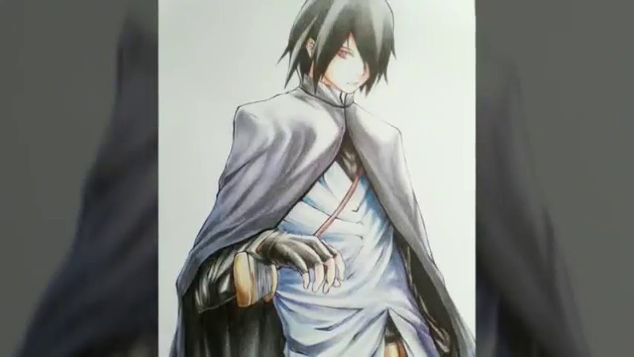 Speed Drawing Uchiha Sasuke From Naruto - YouTube