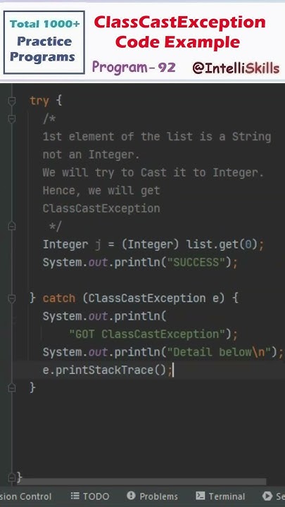 Program 92 | ClassCastException in Java #Shorts #java #coding #programming - YouTube