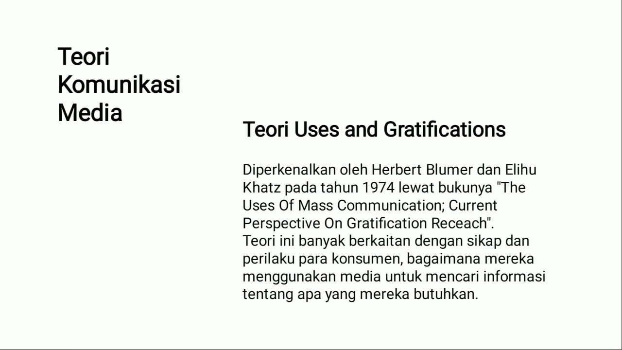 Media dan Teori Media - YouTube