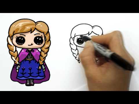How to Draw Anna from Frozen - Cute and Simple